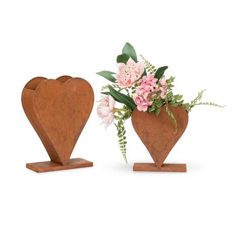 Rustic Love Heart Planters X 2 Gippy Garden Plants