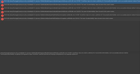 errors when opening master with unity 2020 3 1f1 · issue 5 · unity