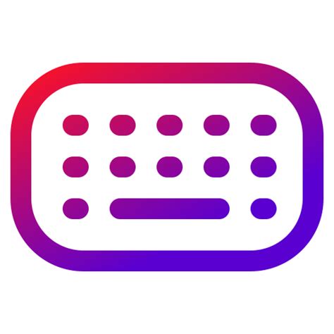 Keyboard Generic Gradient Outline Icon