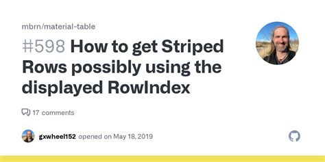 How To Get Striped Rows Possibly Using The Displayed Rowindex · Issue 598 · Mbrnmaterial Table