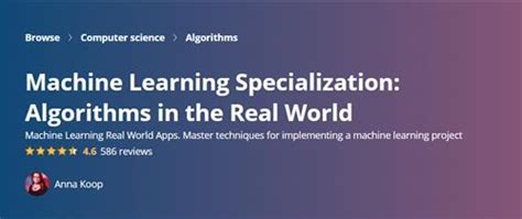Coursera Machine Learning Algorithms In The Real World Specialization