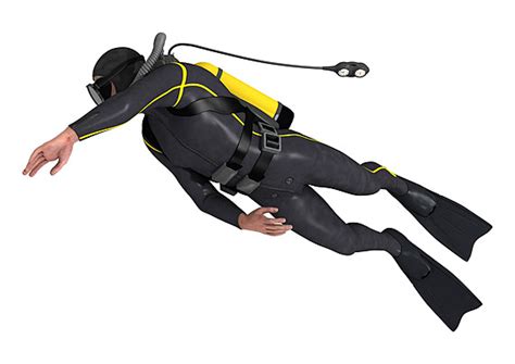 Illustration Of Vintage Diver Costume Isolated On White Background