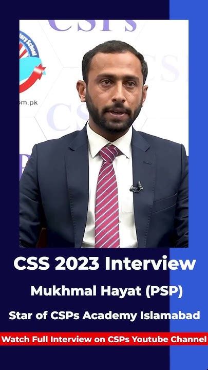 Css 2024 Mock Interview 💗ips Upsc Css Ias Csp Exam India Usa