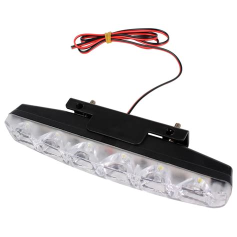 2PCS Car LED Daytime Running Lights DRL 6 LEDs Universal Automobiles Daylight Day Light Super