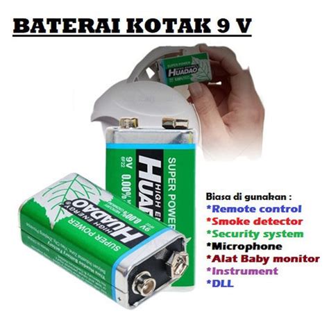 Jual Baterai Kotak V Volt Volt Batu Battery Super Power Batere Huadao Jakarta Barat