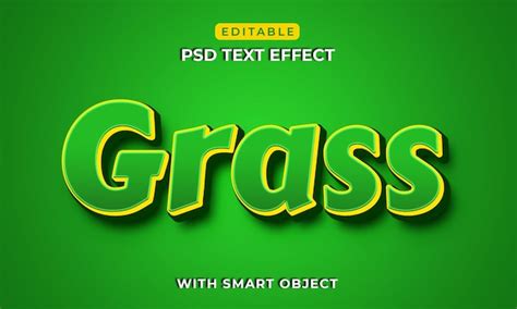 Premium Psd Grass Text Effect