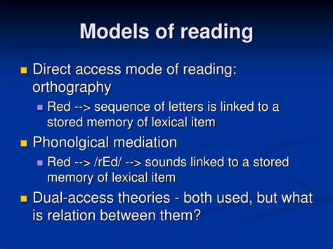 Ppt Visual Word Recognition Powerpoint Presentation Free Download Id1784986