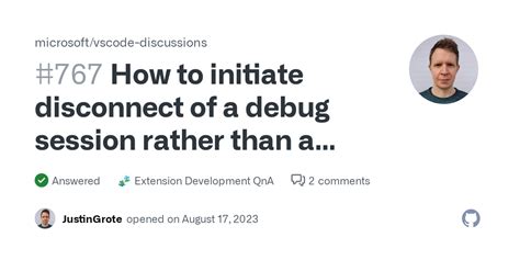 How To Initiate Disconnect Of A Debug Session Rather Than A Stop · Microsoft Vscode Discussions