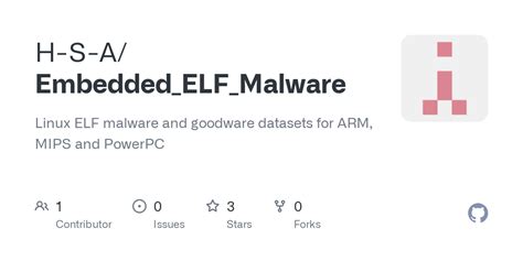 Github H S A Embedded Elf Malware Linux Elf Malware And Goodware Datasets For Arm Mips And