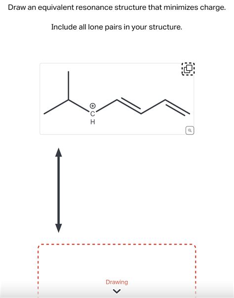 [solved] draw an equivalent resonance structure that minimizes charge