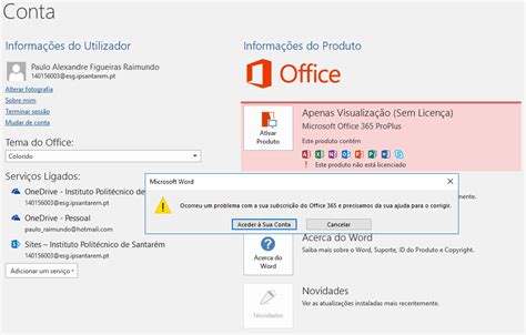 Erro na ativação do Office ProPlus para Estudantes Microsoft Community