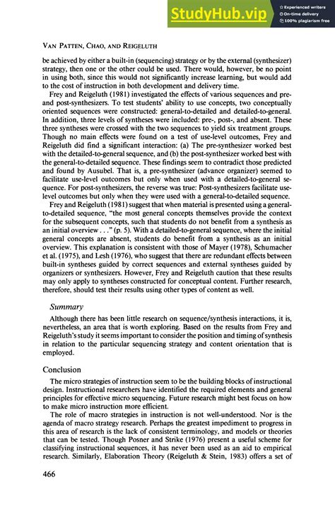 A Review Of Strategies For Sequencing And Synthesizing Instruction Pdf