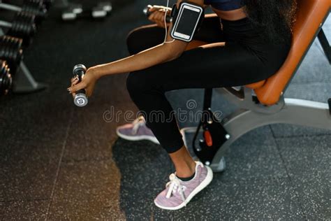 Close Up Hands Of Fitness African American Woman Working Out With