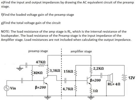 Solved E Find The Input And Output Impedances By Drawing Chegg