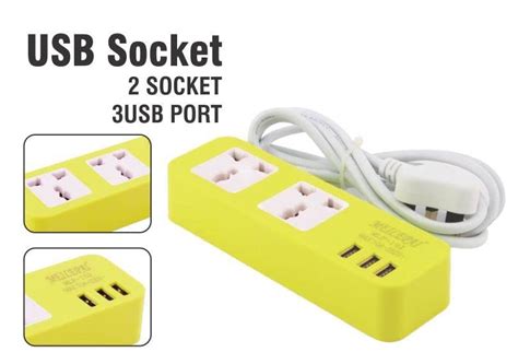 Buy Way Electric Power Switch Strip With USB Ports Way Universal Multi Socket Extension