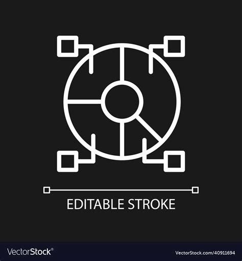 Data Set Analytics White Linear Pixel Perfect Vector Image