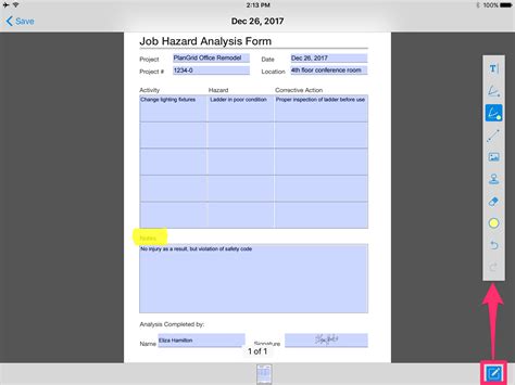 Fill Out And Submit Reports Ios Plangrid