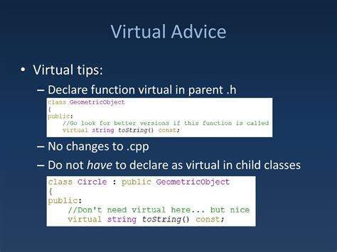 virtual functions and polymorphism ppt download