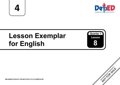 q1 le english 4 lesson 8 week 8 is the lesson that the learners should