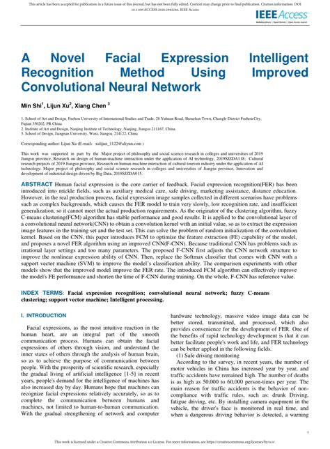 Pdf A Novel Facial Expression Intelligent Recognition Method Using