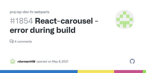 React Carousel Error During Build · Issue 1854 · Pnpsp Dev Fx Webparts · Github