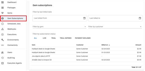 Gem Subscriptions Cozyroc Cloud Docs