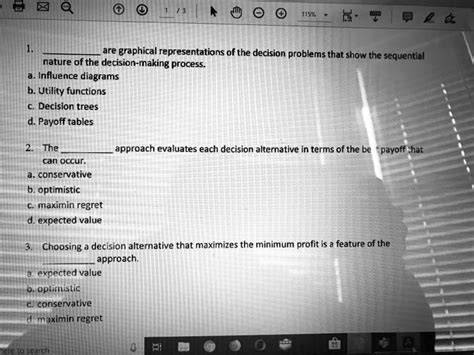 Solved 0 4 6 Are Graphical Representations Of The Decision Probl Jems That Show The