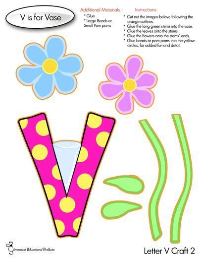 Letter V Vase Craft
