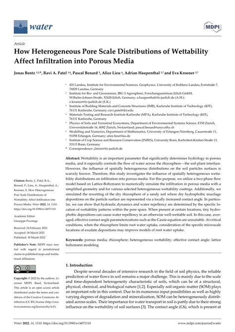 Pdf How Heterogeneous Pore Scale Distributions Of Wettability Affect