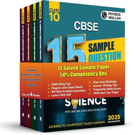 Pw Cbse 15 New Pattern Sample Paper Class 10 Science Maths Std