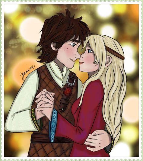 Hiccup And Astrid Sharing A Romantic Dance