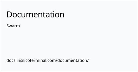 swarm documentation