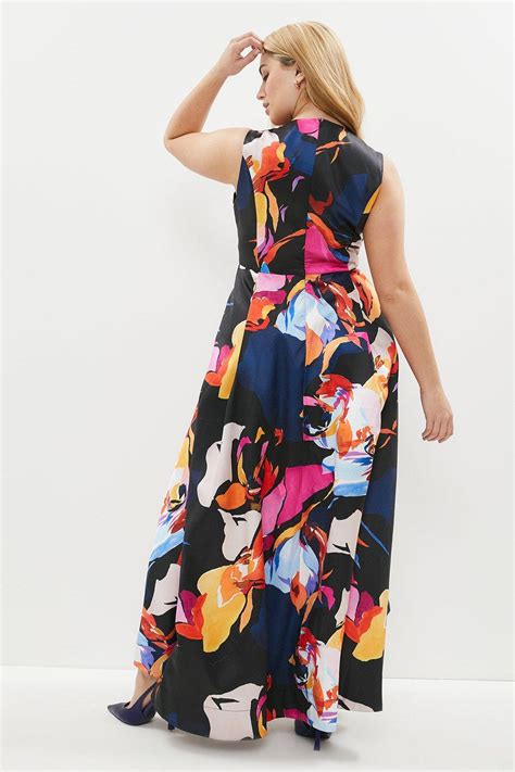 Coast Plus Size High Low Twill Printed Midi Dress Coast22072301 £6232 Coast Womens