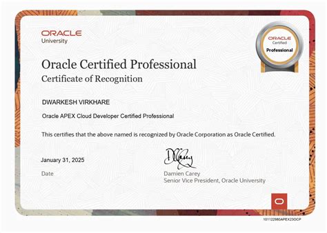 Oracleapex Oraclecertified Lowcodedevelopment Enterpriseapplications… Dwarkesh Virkhare