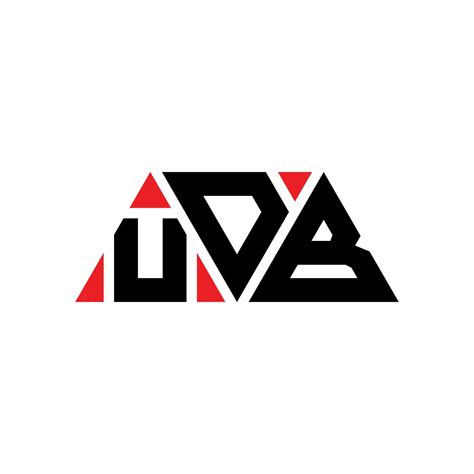 Udb Triangle Letter Logo Design With Triangle Shape Udb Triangle Logo