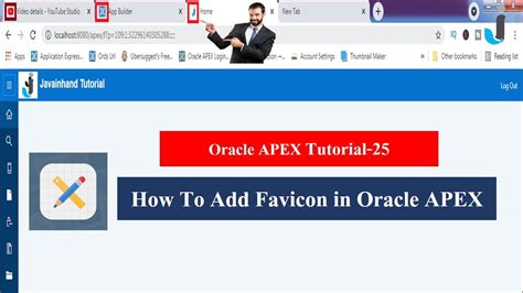 Oracle Apex Tutorial25 How To Add Favicon In Oracle Apex Javainhand Youtube