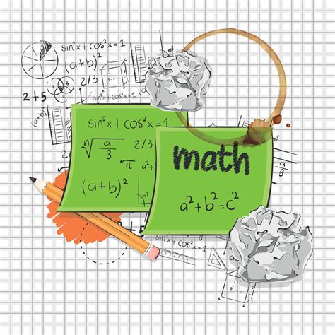 Pair Of Sticker Notes With Mathematical Formulas Math Class Concept Vector 27262767 Vector Art