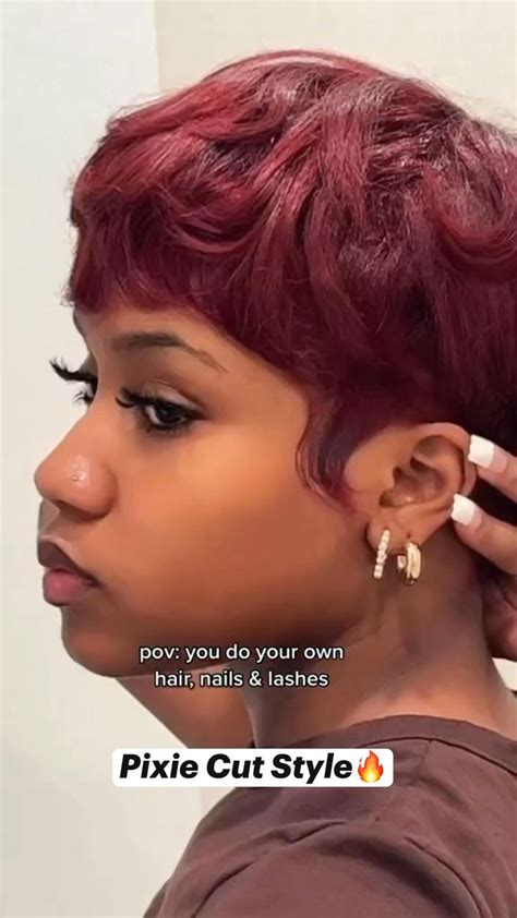 Pixie Cut Style🔥 Short Hair Styles Short Red Hair Short Weave Hairstyles