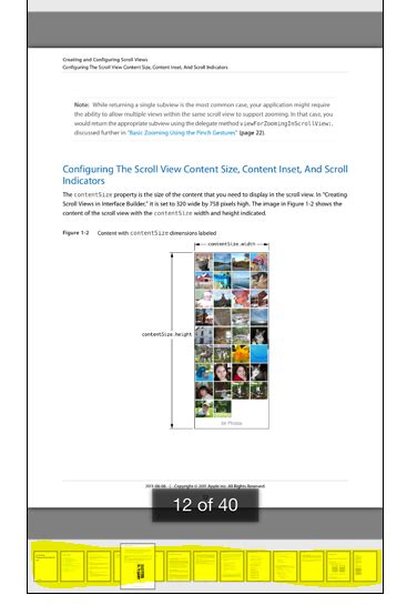 Java Show Thumbnail Pager Strip At The Bottom Of Pdf View Stack