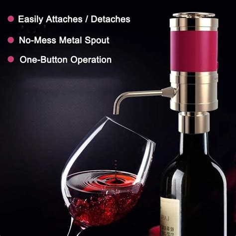 Electric Red Wine Aerator Magic Decanter Pump Essential Wine Quick Aerator Oxygenator Spout