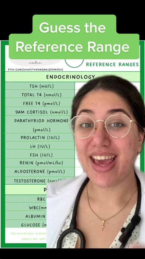 Can You Guess The Correct Lab Reference Range Part 5 💊👩🏻⚕️ 👩🏻⚕️ Can You Guess The Correct Lab Reference Range Part 5 💊👩🏻⚕️ 👩🏻⚕️