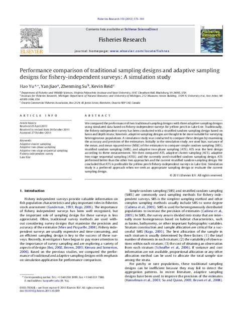 Pdf Performance Comparison Of Traditional Sampling Designs And