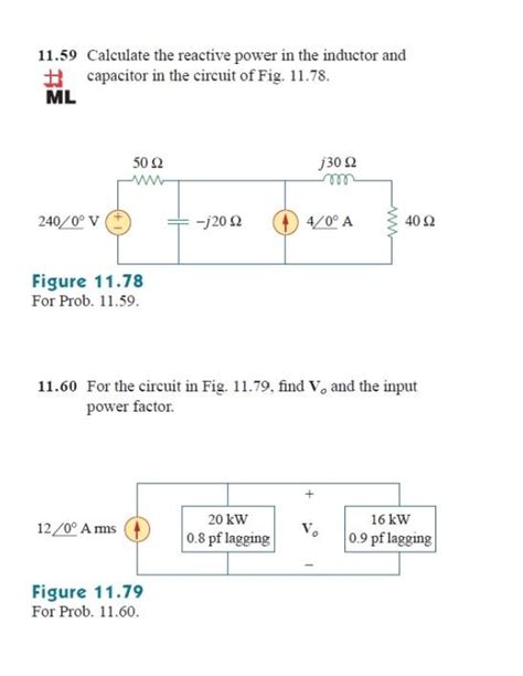 [solved] 11 59 Calculate The Reactive Power In The Ind