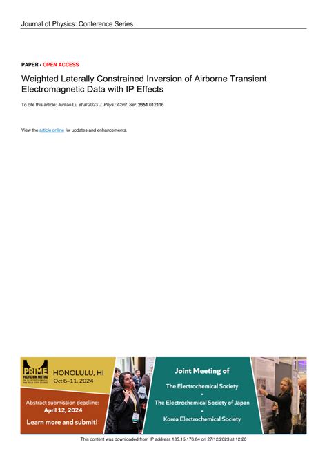 Pdf Weighted Laterally Constrained Inversion Of Airborne Transient