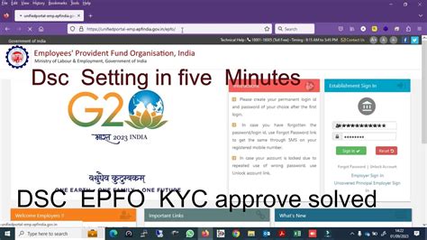 Dsc Not Working In Epfo Site Latest Dsc Service Version 100 Is