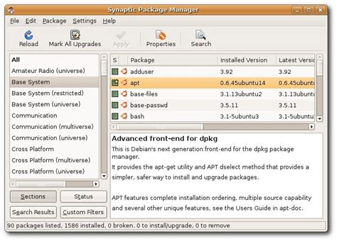 Synaptichowto Community Ubuntu Documentation Rsoftwaredevelopment