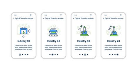 Digital Transformation Onboarding App Screen Vector Image