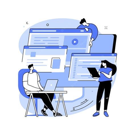 Premium Vector Web Development Abstract Concept Vector Illustration