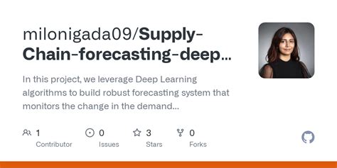 GitHub Milonigada Supply Chain Forecasting Deep Learning In This Project We Leverage Deep