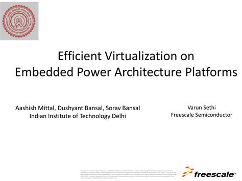 Ppt Efficient Virtualization On Embedded Power Architecture Platforms